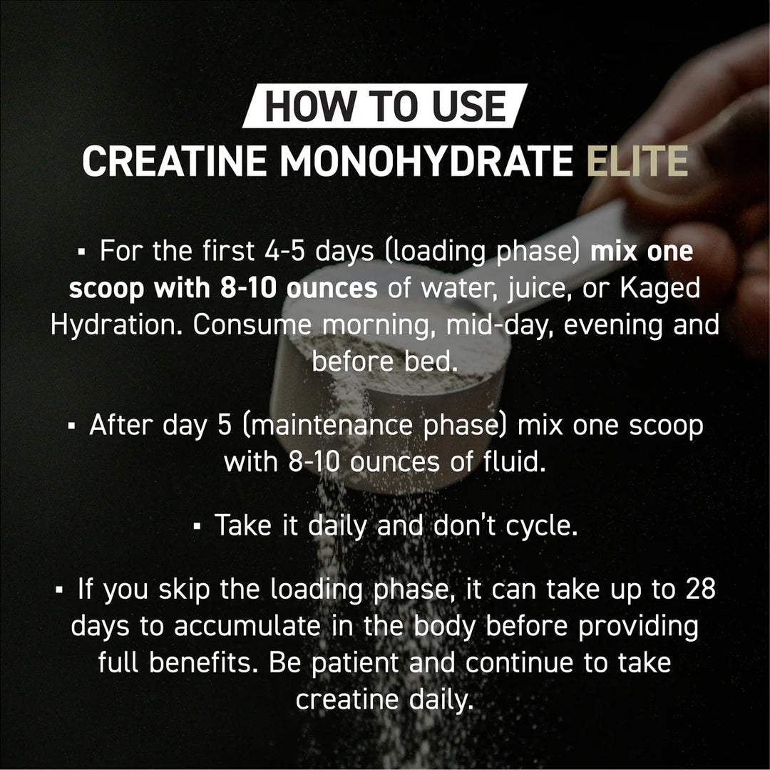 KAGED CREATINE MONOHYDRATE ELITE 60 SERVINGS – Beast Nutrition Pakistan