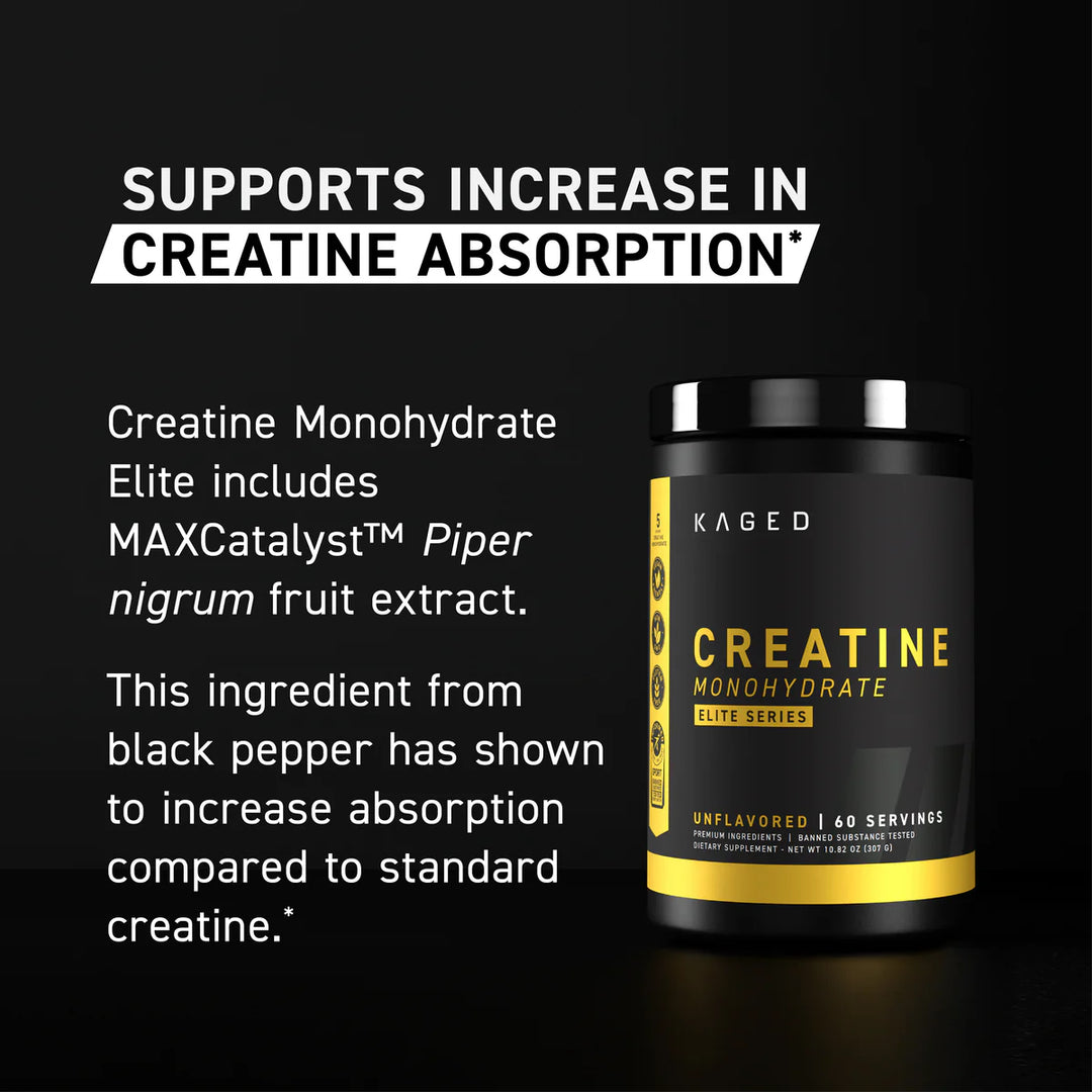 KAGED CREATINE MONOHYDRATE ELITE 60 SERVINGS – Beast Nutrition Pakistan